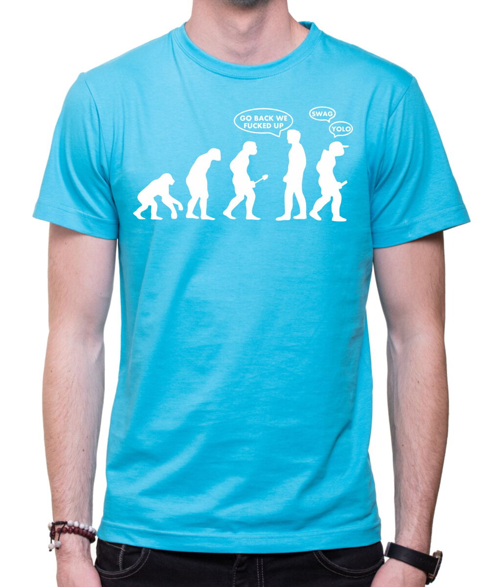 Tričko Go back! evolution - vtipné tričká na FajnTričko.sk